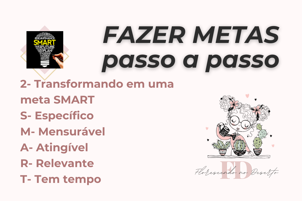 FAZER METAS passo a passo - Florescendo no Deserto